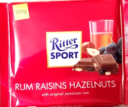 【中評価】Ritter Sport Rum Raisin ＆ Hazelnuts Milk Chocolateの感想・クチコミ・商品情報【もぐナビ】