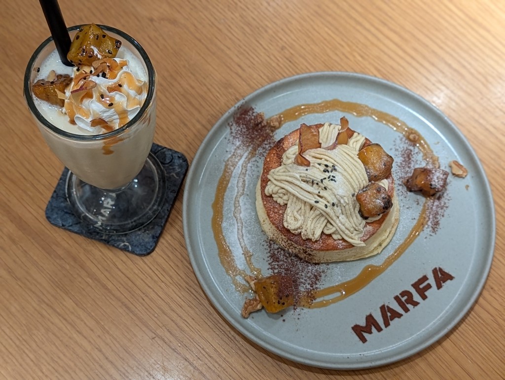 【中評価】ポトマック MARFA CAFE（マーファカフェ） さつまいもアイスと紅はるかの焼き芋モンブランパンケーキのクチコミ一覧（1～1件 ...