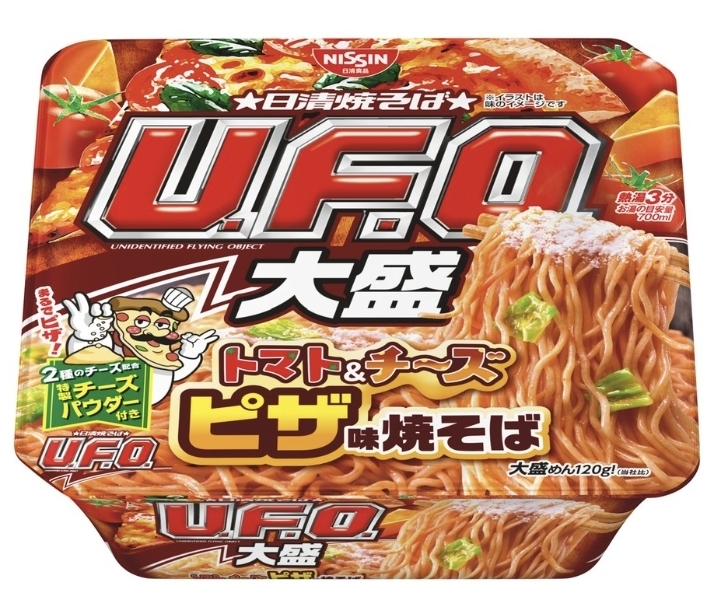 【中評価】日清食品 日清焼そばU．F．O．大盛 トマト＆チーズ ピザ味焼そばの感想・クチコミ・商品情報【もぐナビ】
