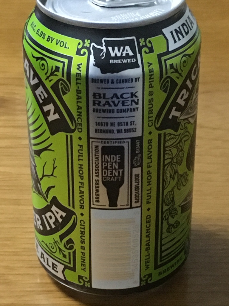 【中評価】BLACK RAVEN BREWING COMPANY TRICKSTER IPAの感想・クチコミ・商品情報【もぐナビ】