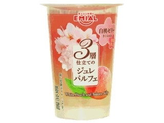 【中評価】EMIAL 3層仕立てのジュレパルフェ 白桃ゼリー さくらmix カップ190gのクチコミ・評価・カロリー情報【もぐナビ】